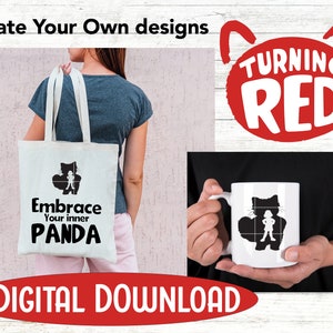 Turning Red Font Alphabet PNG SVG, Bundle, Turning Red Letters, Turning ...