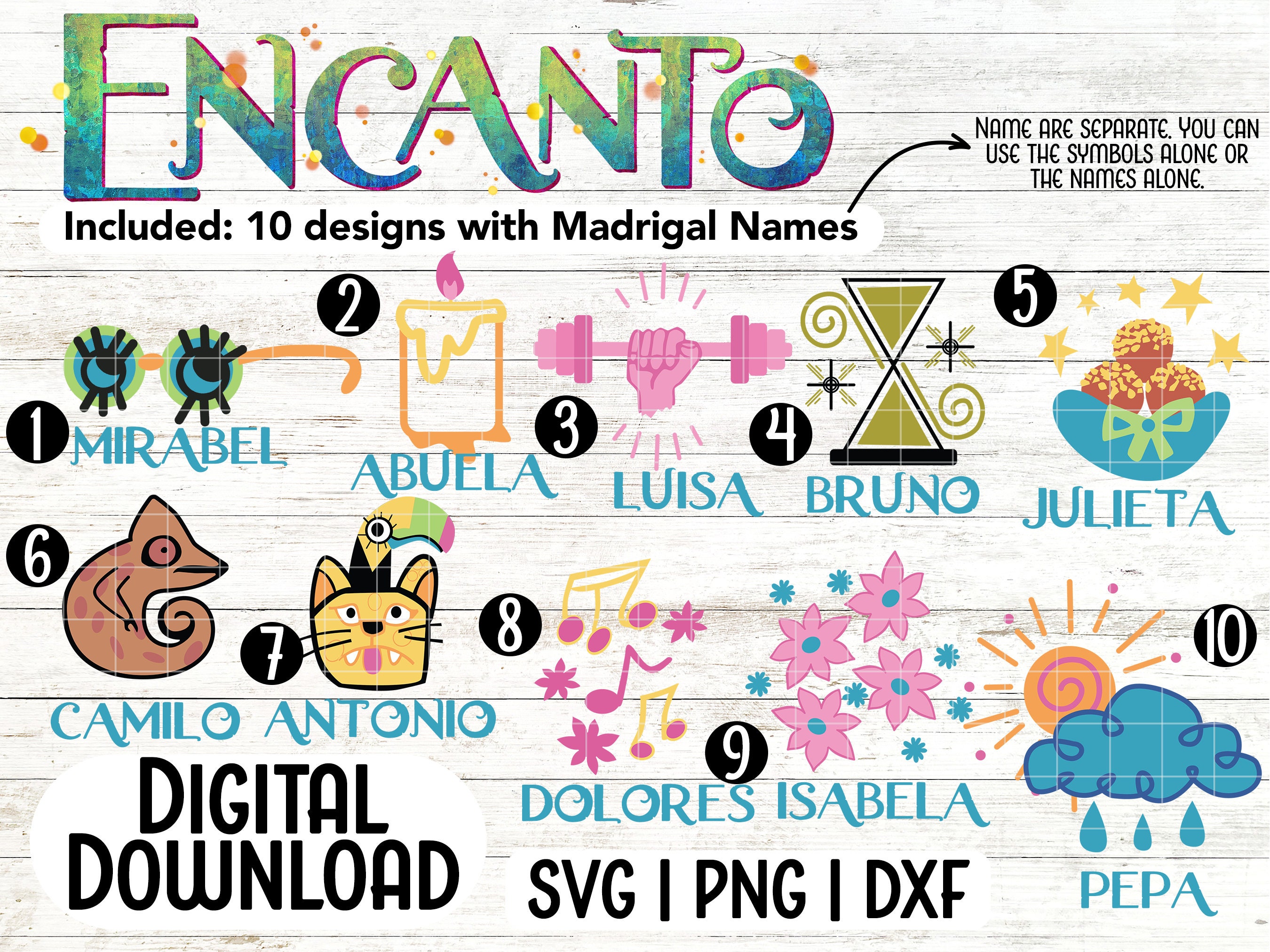 Encanto Svg Bundle Encanto Svg Familia Madrigal Movie PNG - Etsy UK
