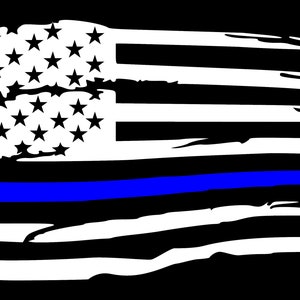 Blue Line American Flag Premium Vinyl Decal - Etsy