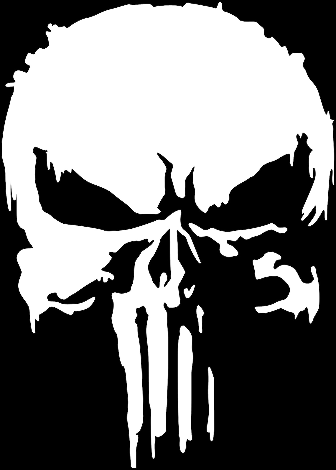 Punisher Skull Vinyl Decal | Etsy