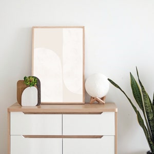 Abstract Shapes Wall Art Geometric Neutral Print Minimal - Etsy