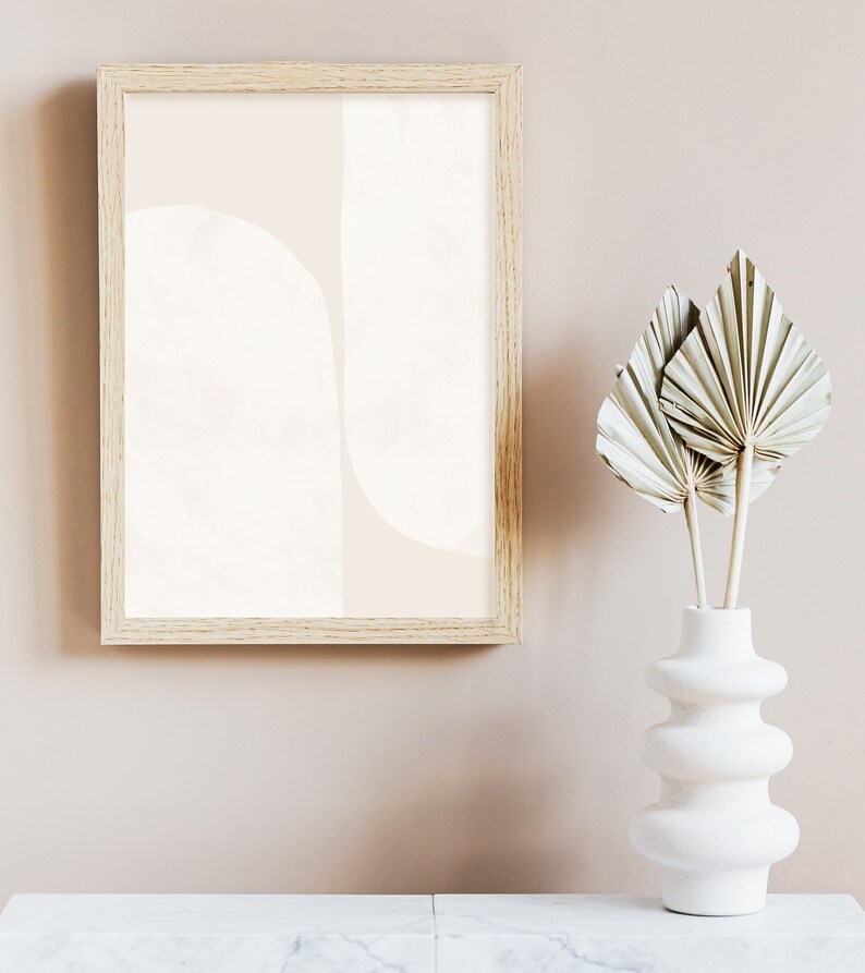 Abstract Shapes Wall Art Geometric Neutral Print Minimal - Etsy