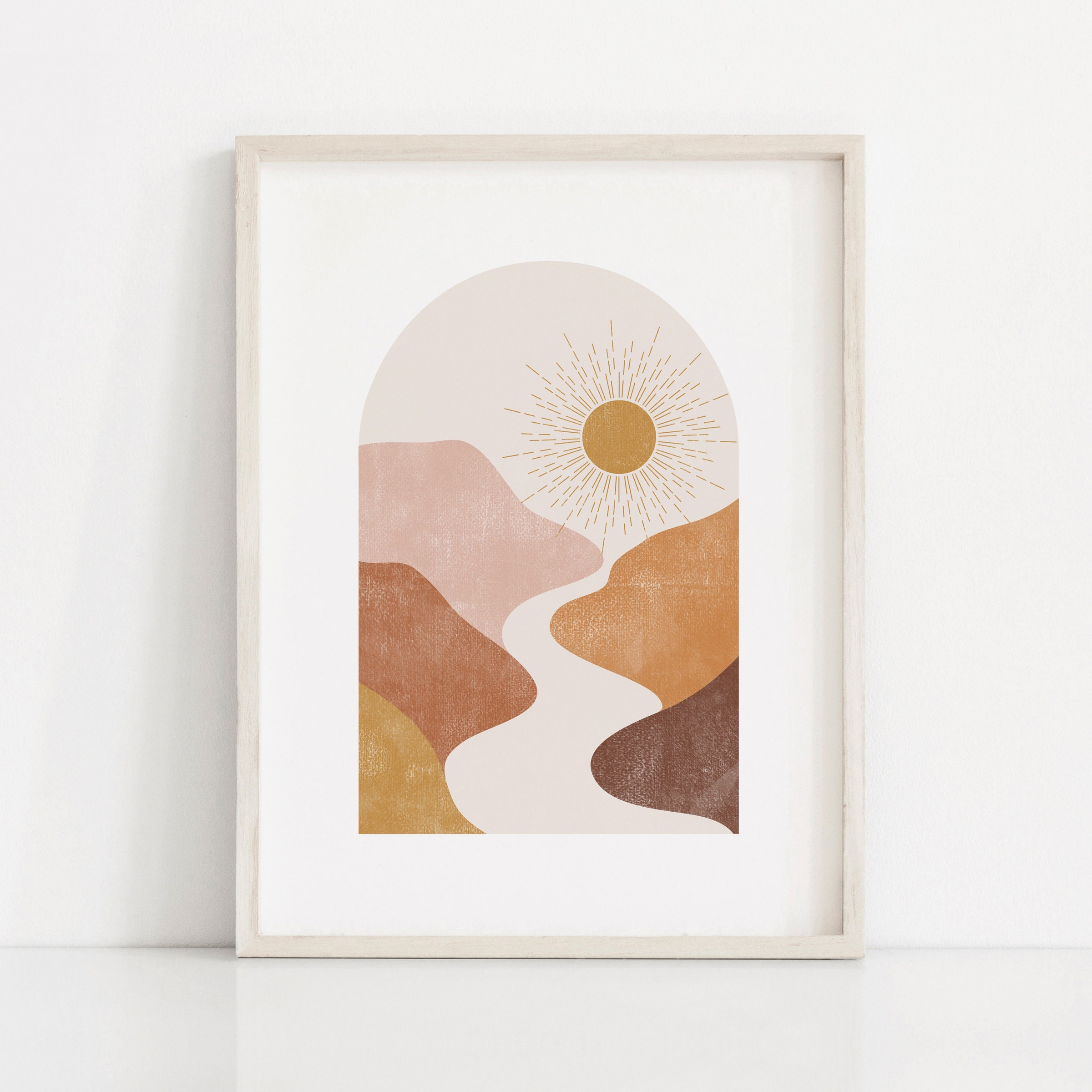 Boho Landscape Print Printable Desert Landscape Wall Art - Etsy