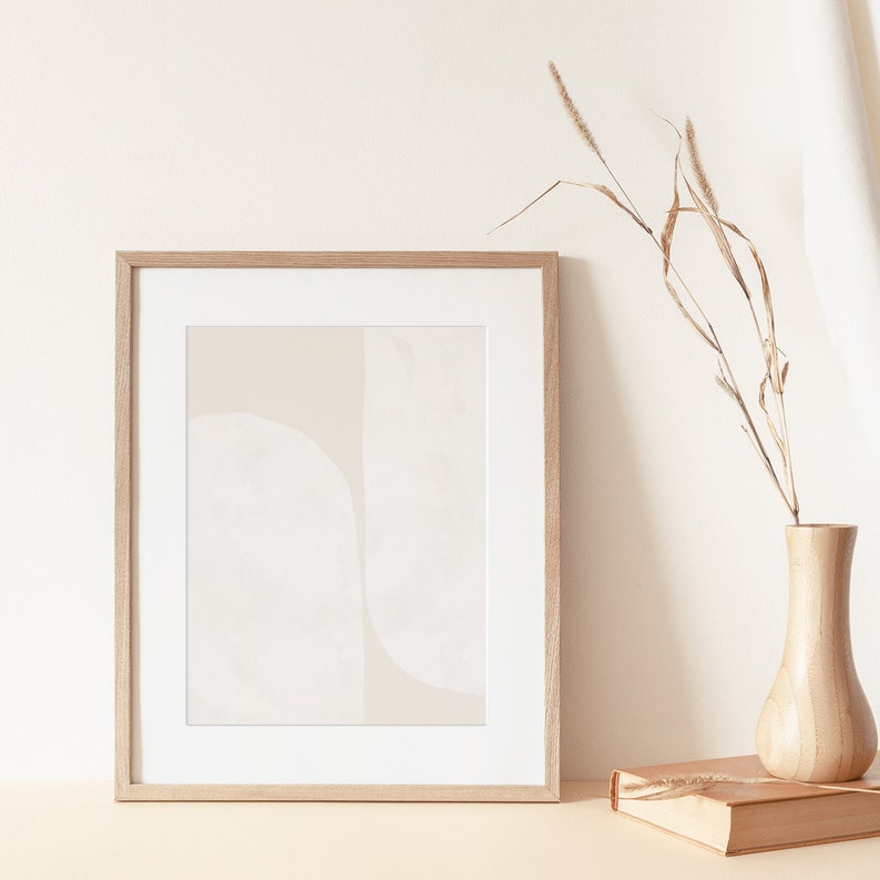 Abstract Shapes Wall Art Geometric Neutral Print Minimal - Etsy