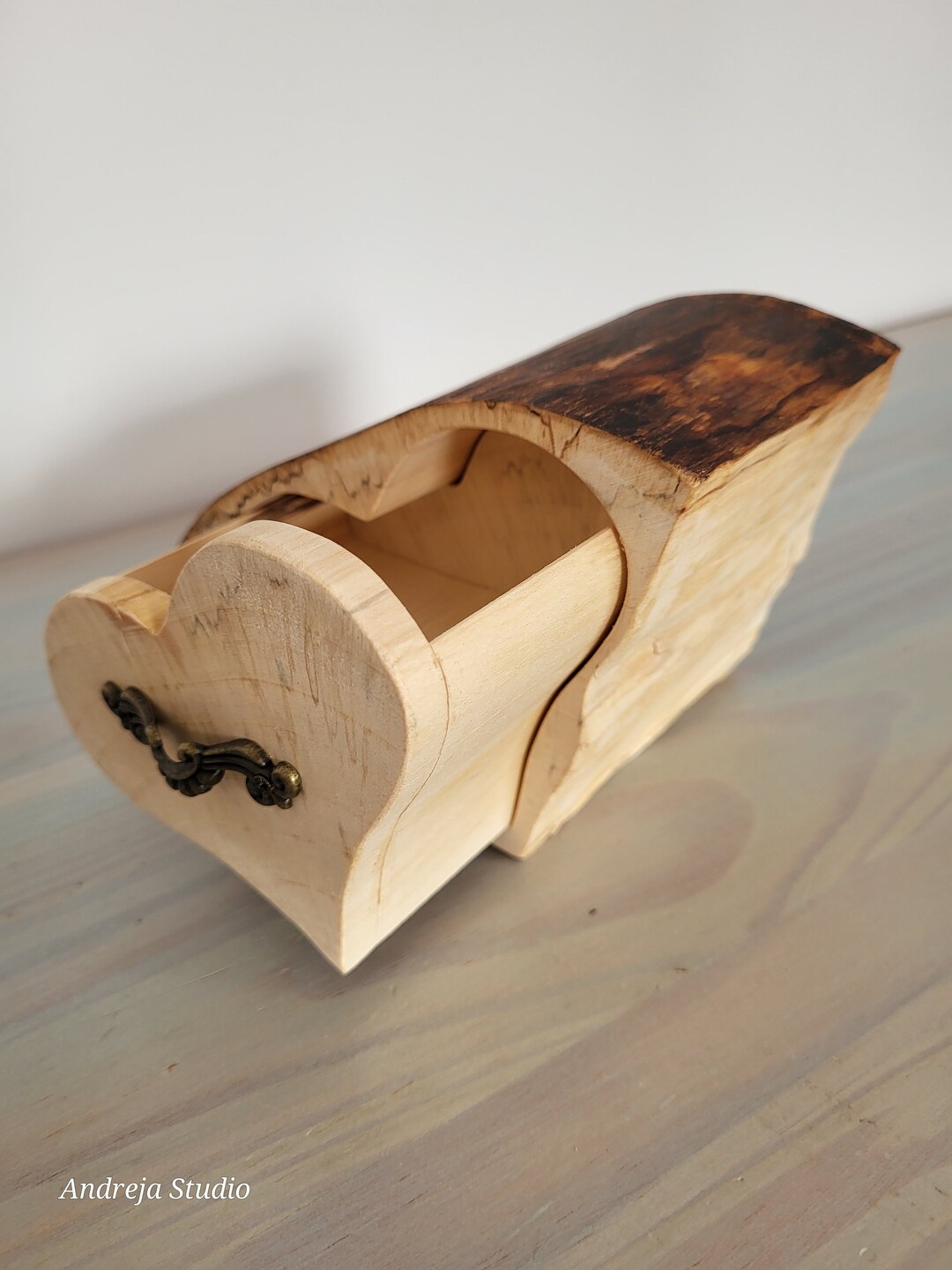 Upcycled Aspen Firewood Jewellery Log Box Fairy Drawer With - Etsy