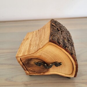 Artisan Wood, Log Box With Bark, Hidden Compartment in Fairy Drawer ...