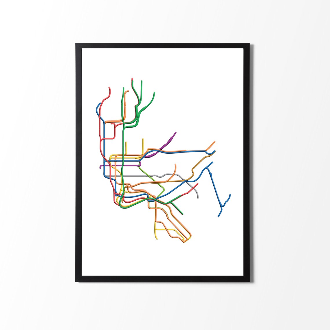 Minimalist Subway New York City Nyc Mta Graphic Print Line - Etsy