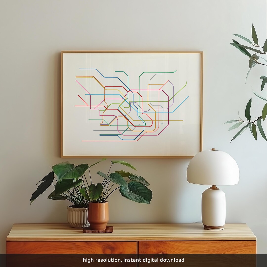 Minimalist Tokyo Metro Print (digital Download) | Japan Train Minimal ...