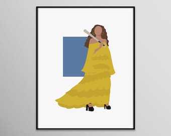 Queen Bey Acrylic Painting Portrait Art Print Fashion Art Music Art ...