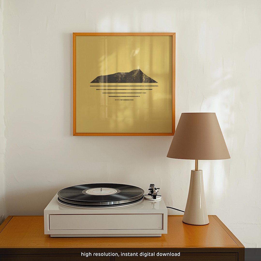 Minimalist Diamond Head (digital Download) | Honolulu Oahu Hawaii Leahi ...