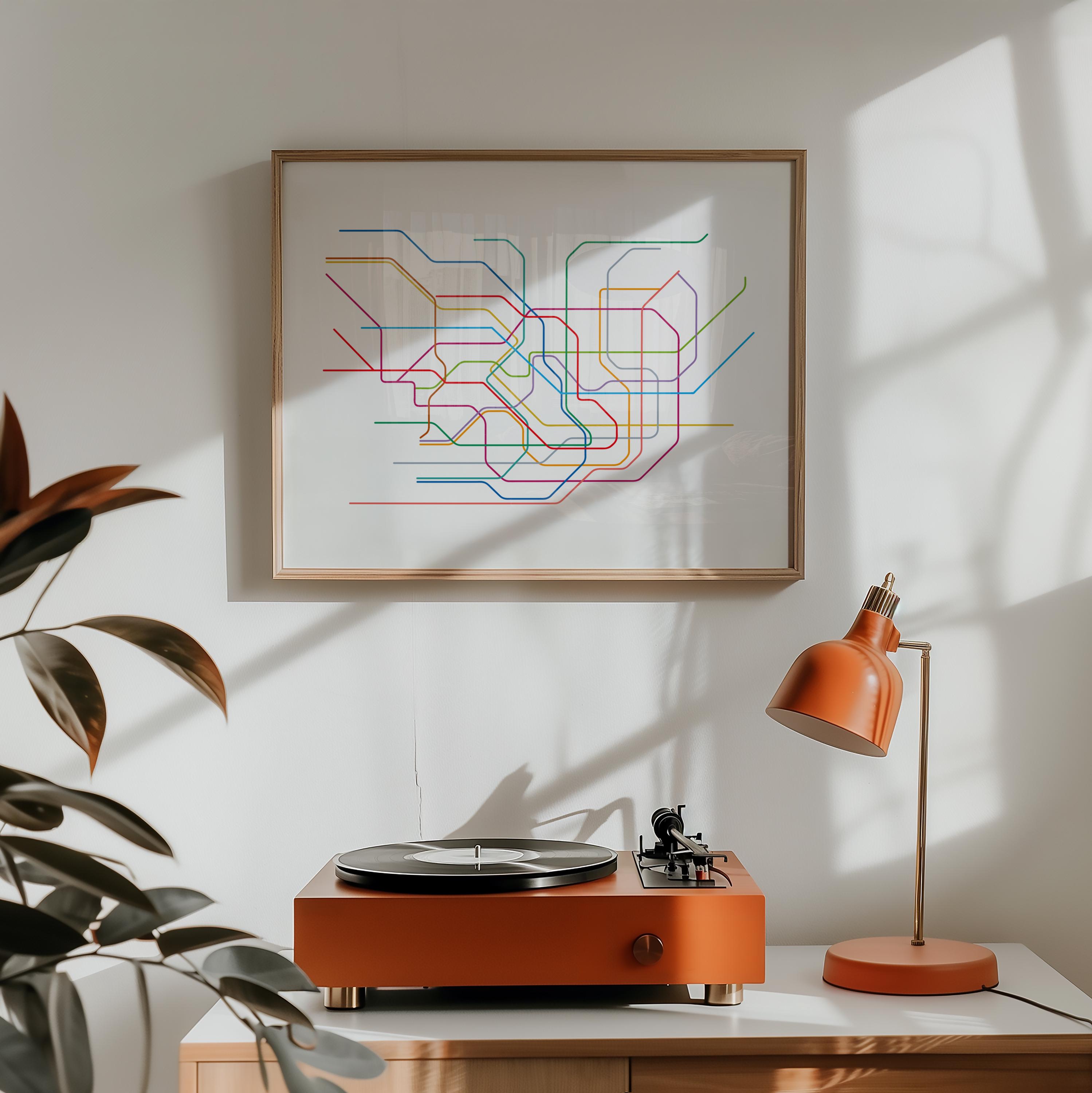 Minimalist Tokyo Metro Print (digital Download) | Japan Train Minimal ...