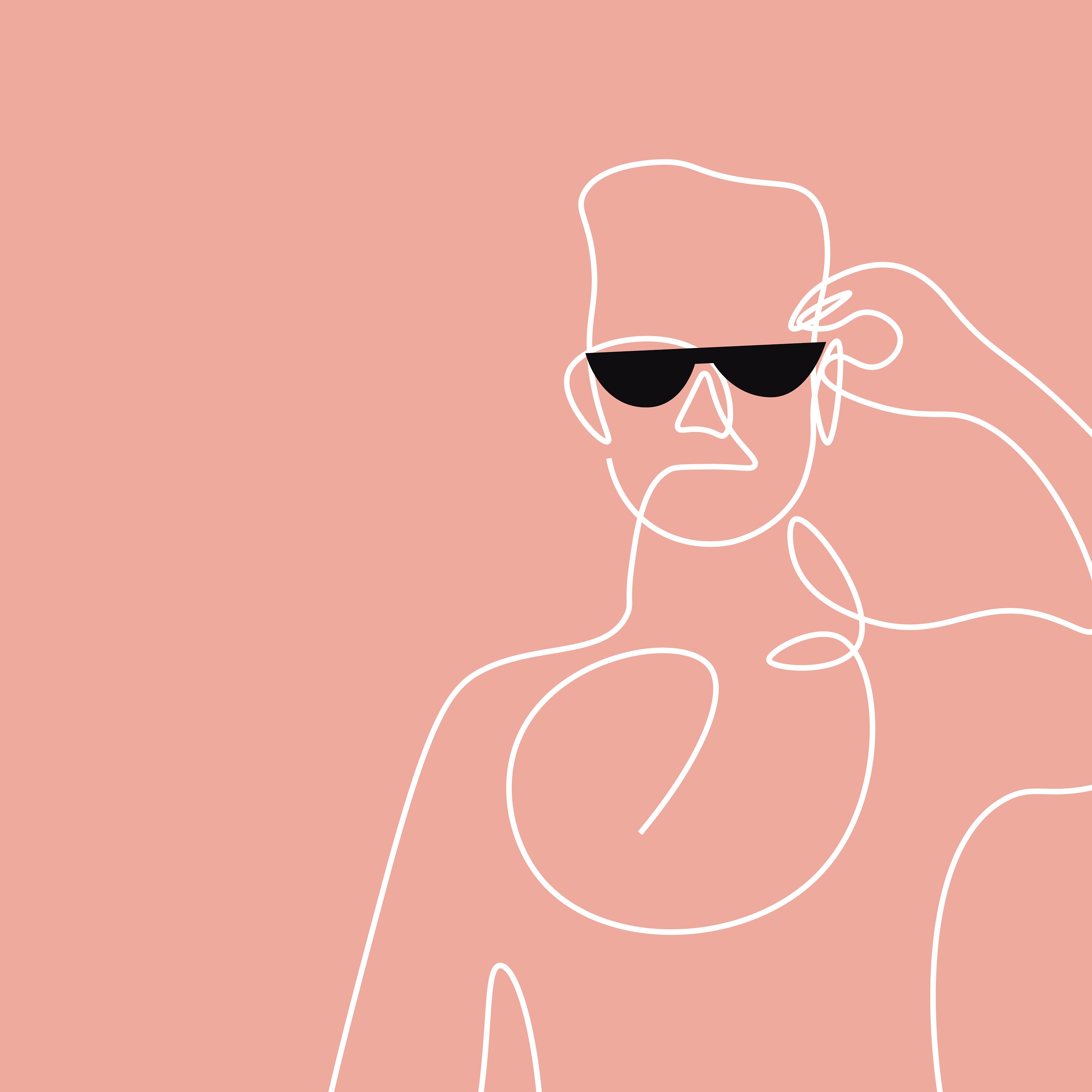 One Line Swimmer Swim Brief Speedo Queer Gay Man Fine Line Art Print - Etsy