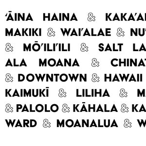 Honolulu Neighborhoods (digital Download) | Oahu Hawaii Waikiki Kaimuki ...