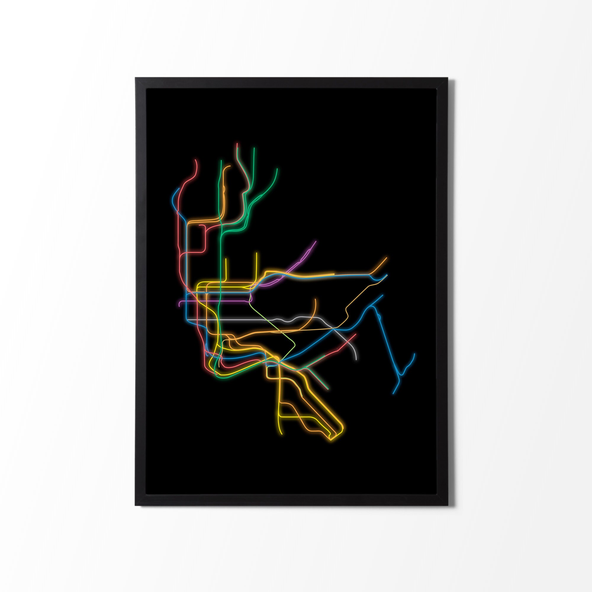 Minimalist Subway New York City Nyc Mta Graphic Print Line - Etsy