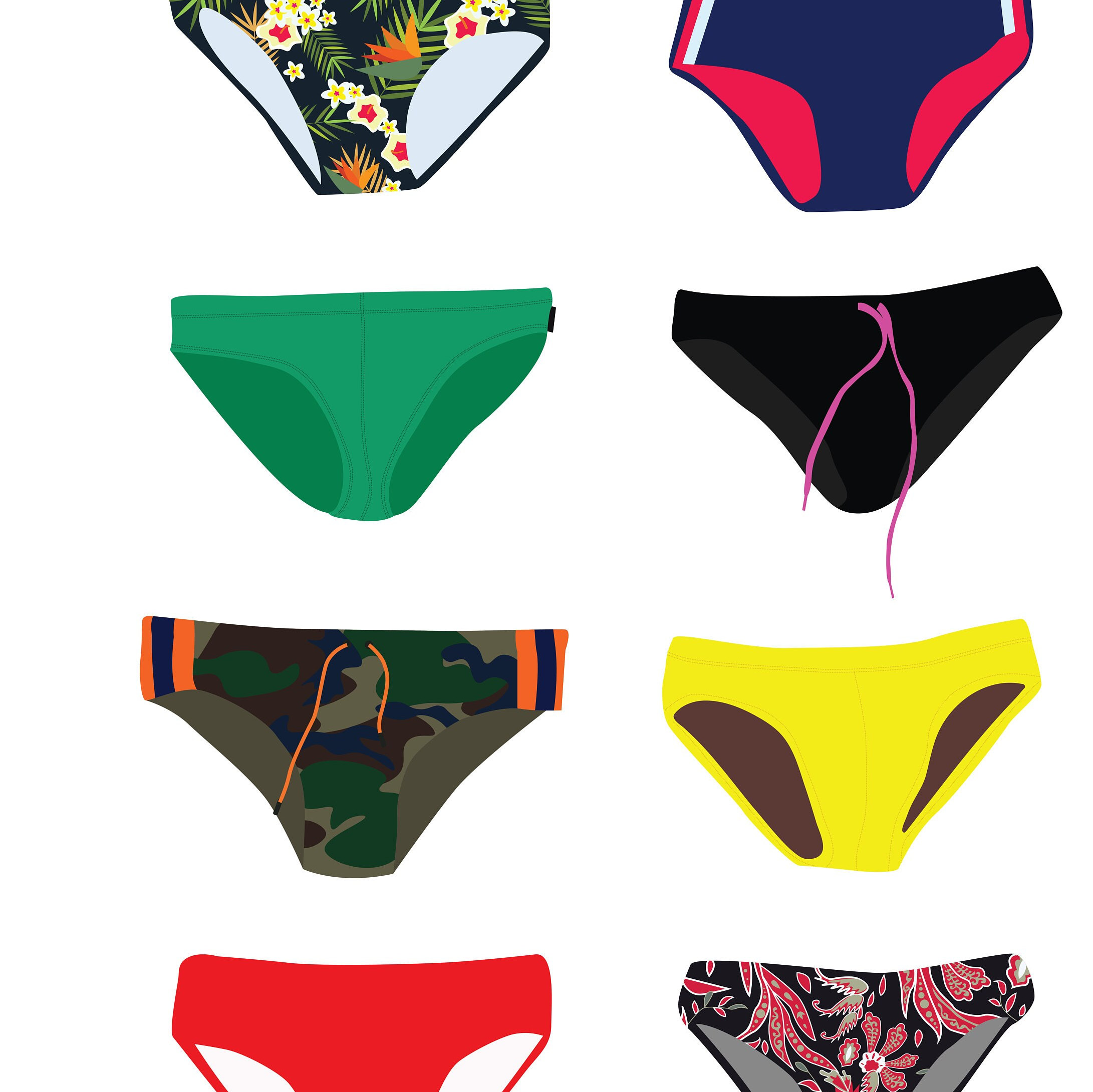 Swim Brief Collection Print (digital Download) | Swimmers Speedos Gay ...