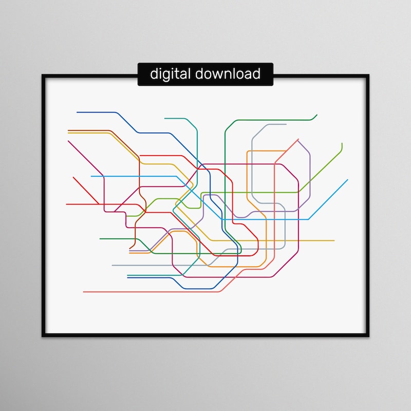 Tokyo Subway Map - Etsy