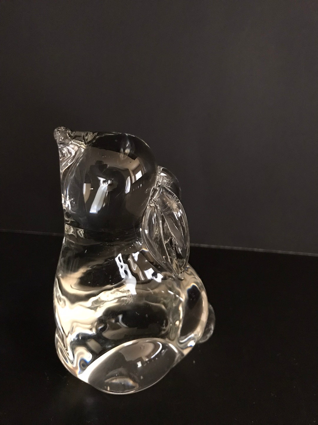 Blown Glass Bunny/polished Base/glass Bunny Paperweight/easter Bunny ...