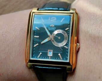 Orient Square Watch, Black Watch, Vintage Orient Watch, Automatic Watch ...
