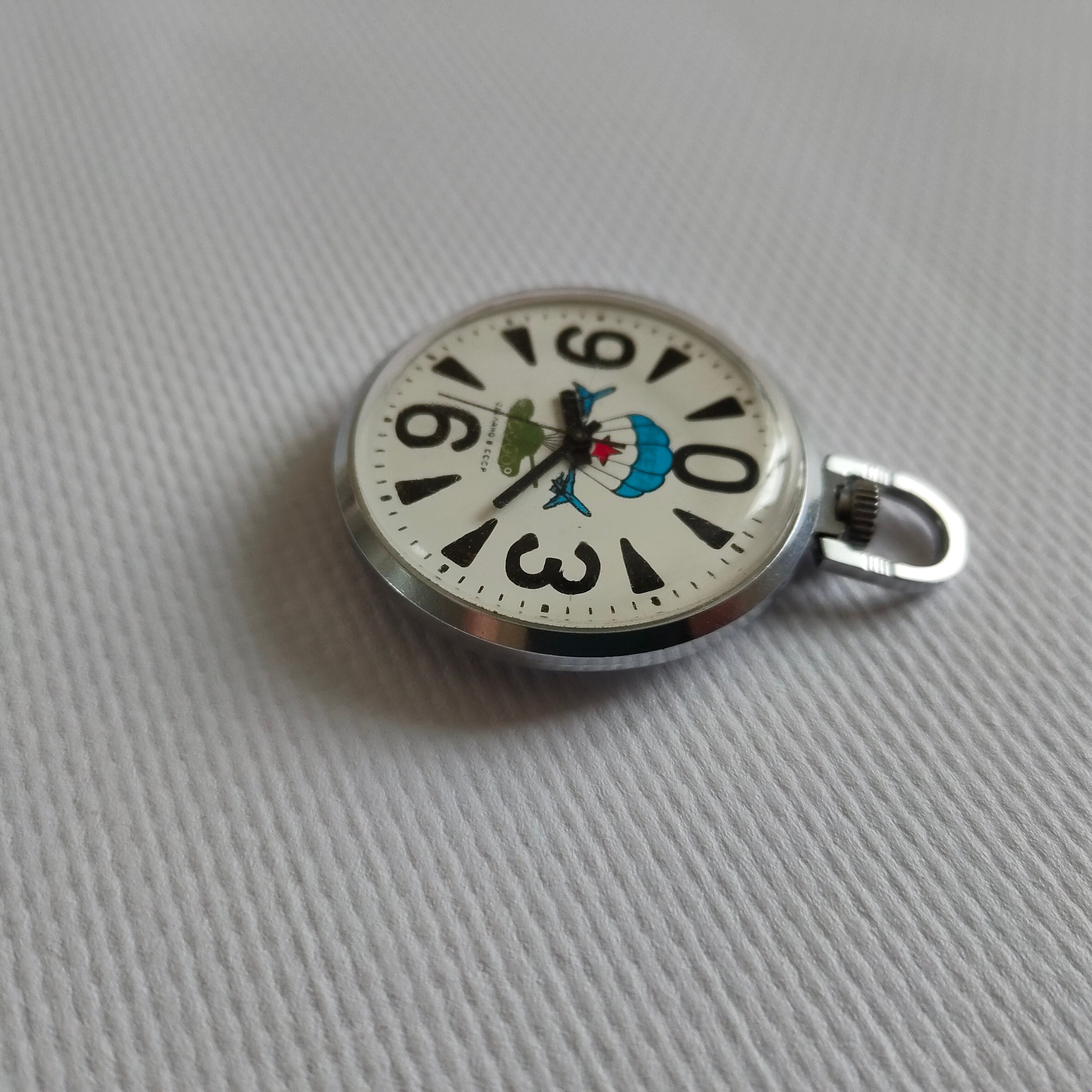 Raketa Big Zero Pocket Watch, Vintage Watch, Mechanical Watch, White ...