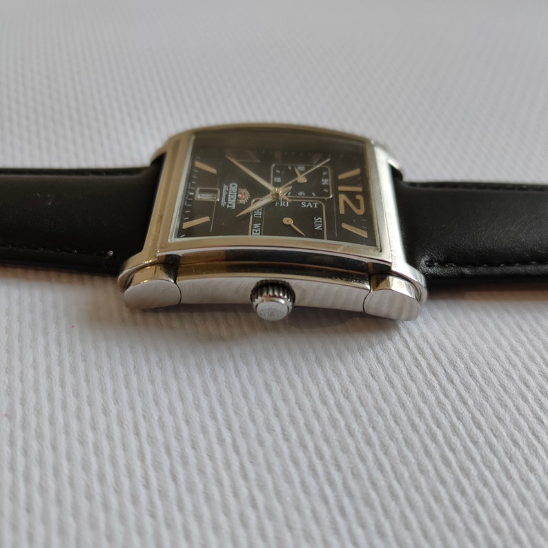 Orient square watch vintage orient Automatic Watch Day and | Etsy