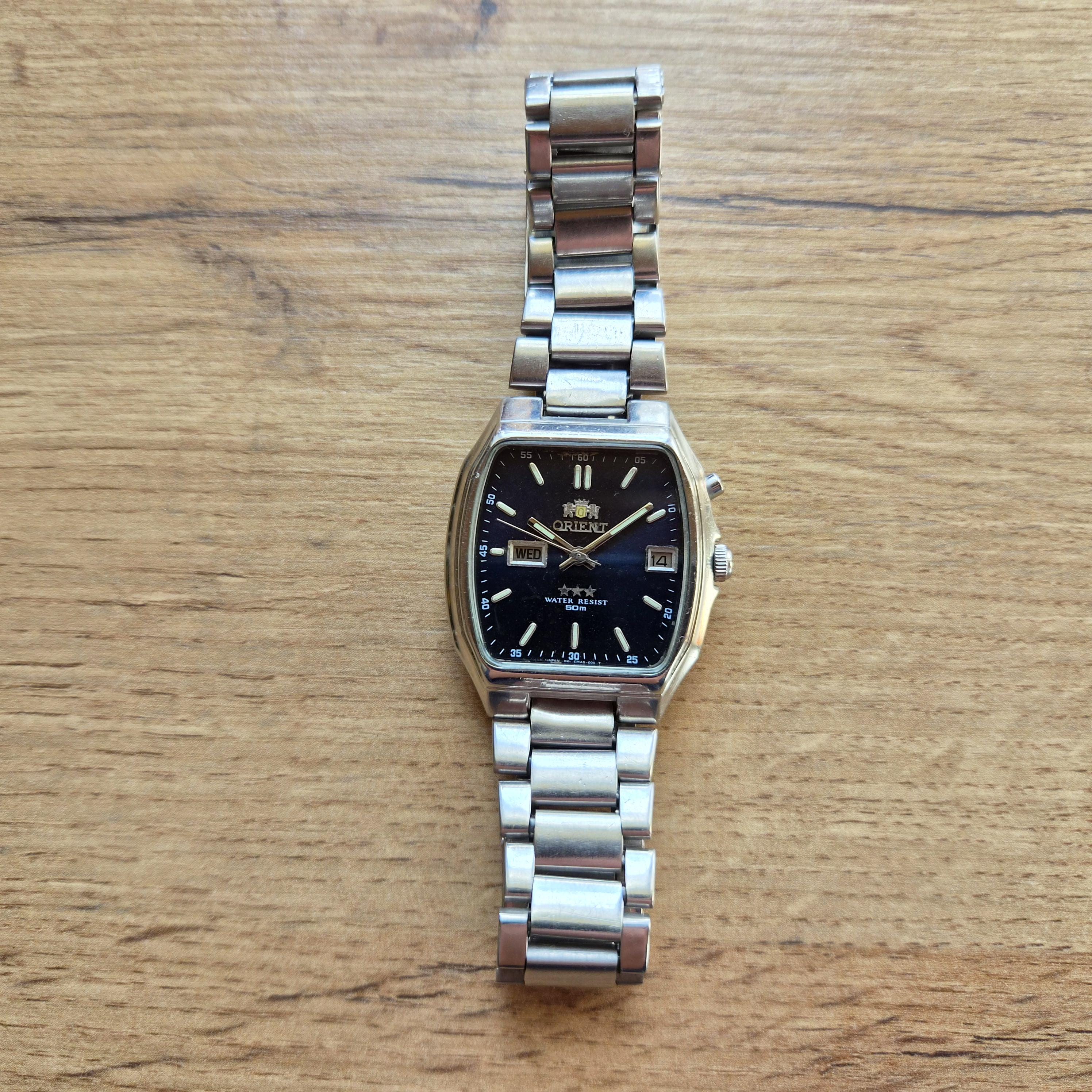 Orient Blue Square Watch, Vintage Orient Watch, Automatic Watch, Day ...