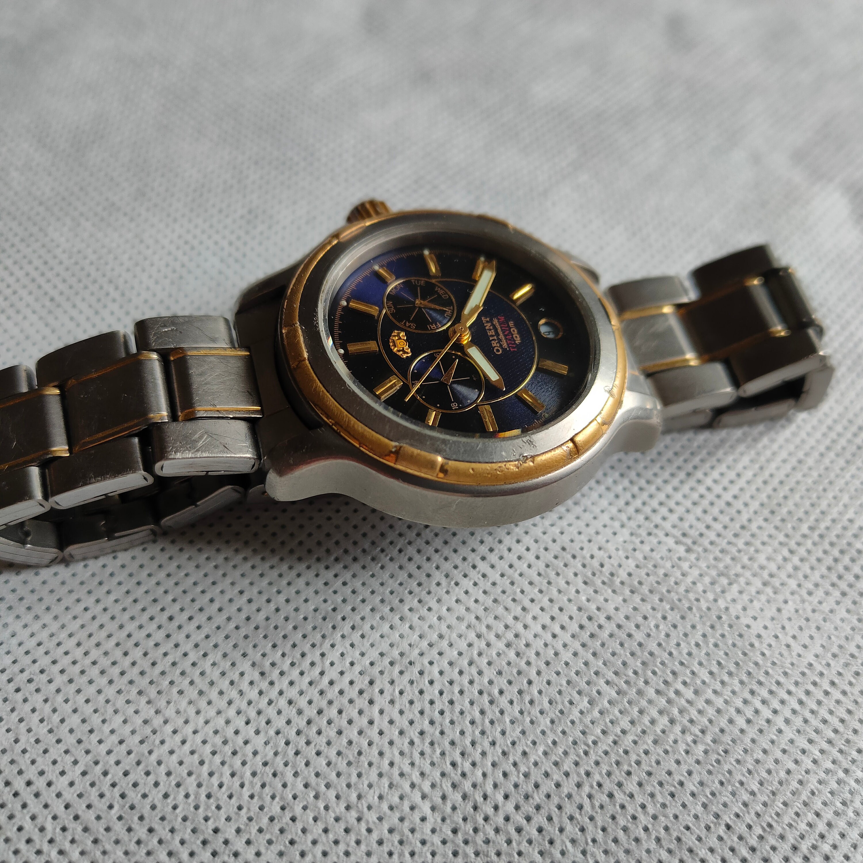 Orient TITANIUM Automatic Watch Vintage Japan Watch Day and | Etsy