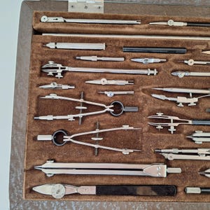 Drawing Instruments , Drafting Set, Brass Steampunk Tool Set ...