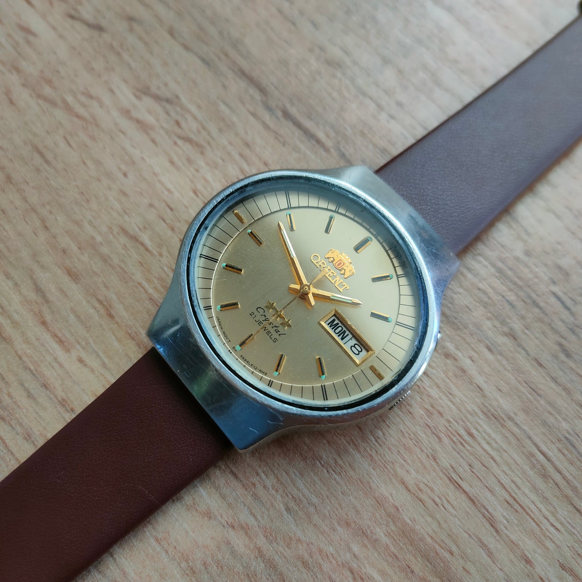 Vintage Orient Crystal Watch, Rare Model Orient Stadium, Automatic ...