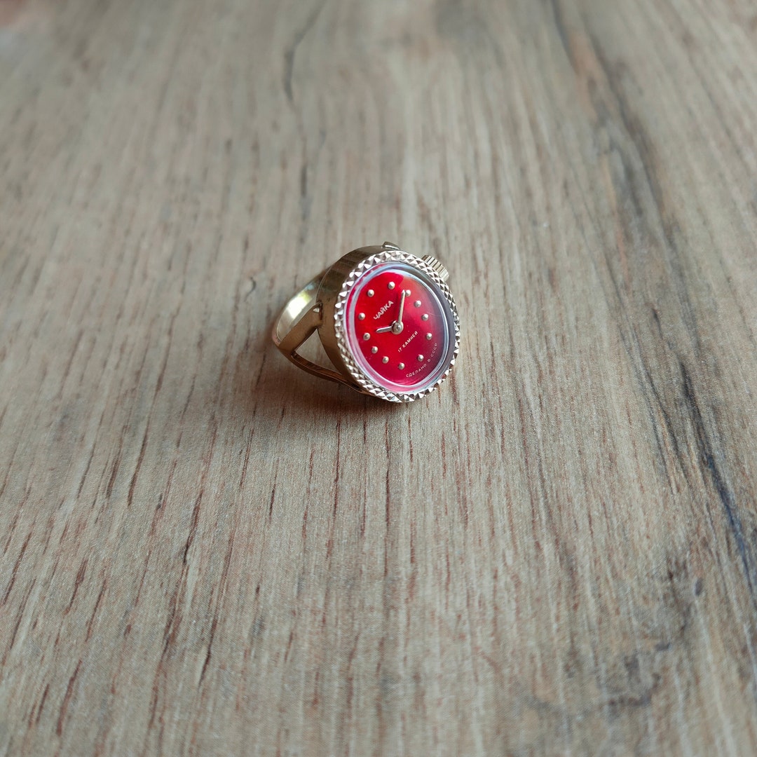 Womens Ring Watch Seagul, Finger Ring Soviet Watch, Women Watch ...