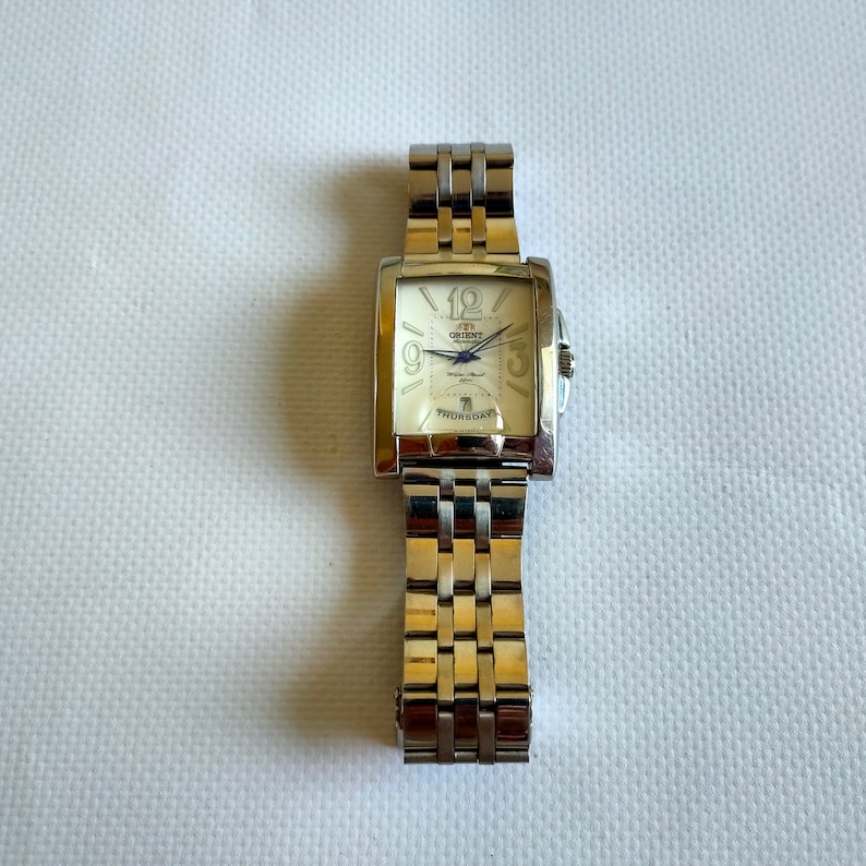 Large Orient Watch White Watch Automatic Watch Vintage | Etsy
