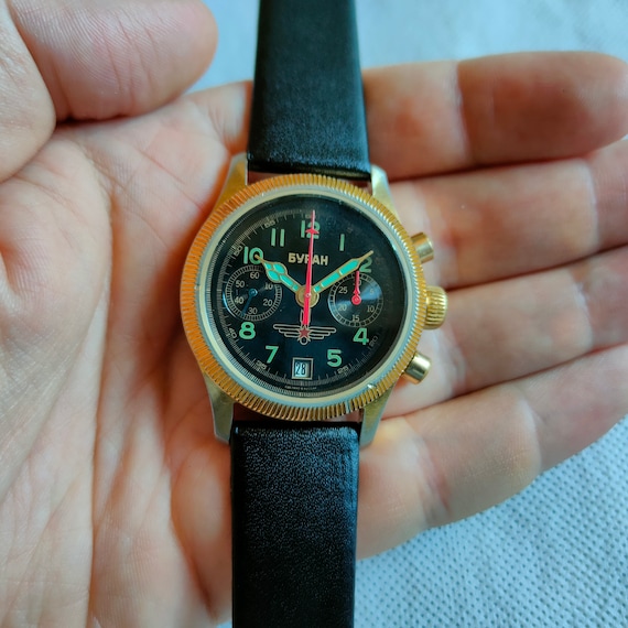 POLJOT Chronograph BURAN watch 3133, Shturmanskie wat… - Gem