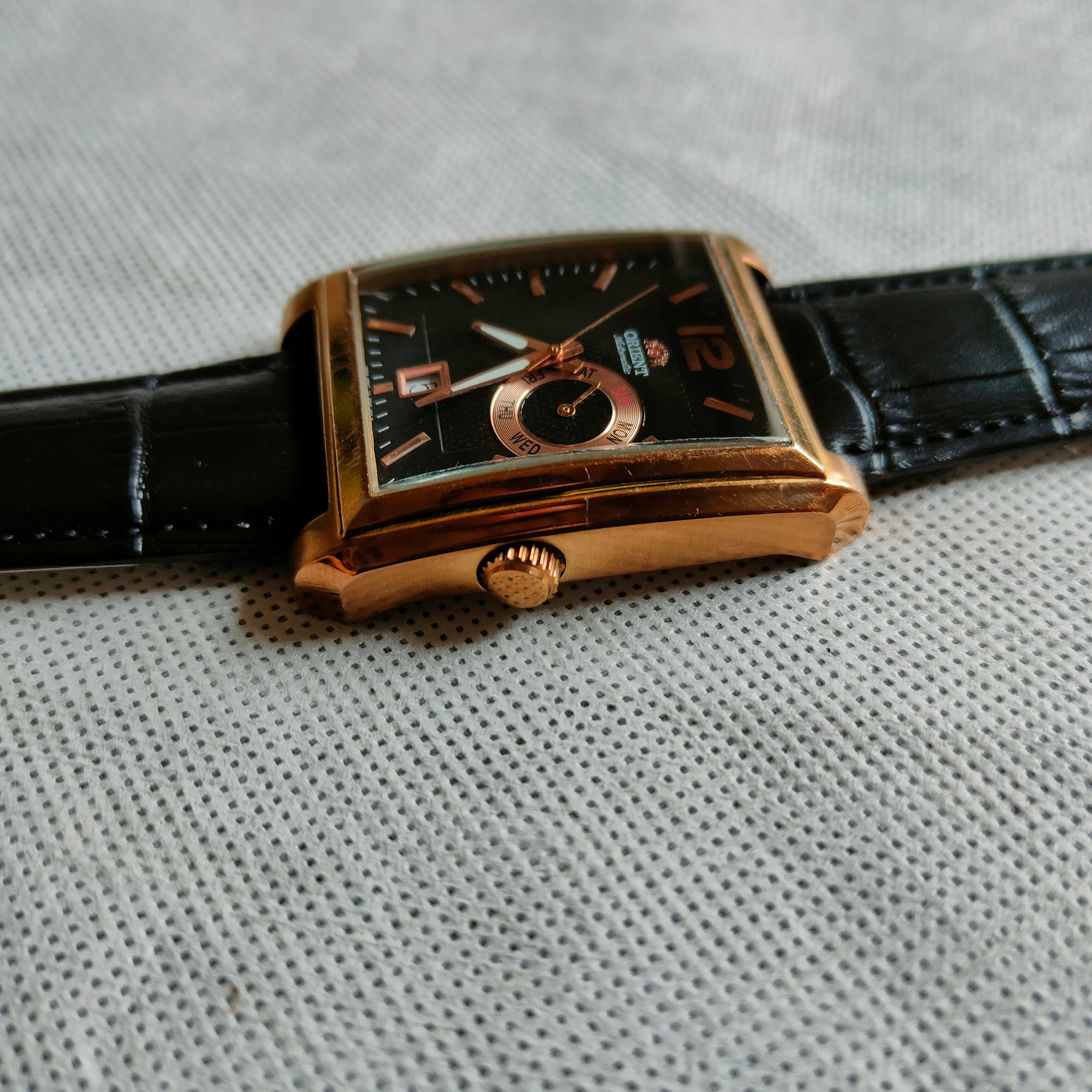 Orient Square Watch Vintage Orient Automatic Watch Day and - Etsy