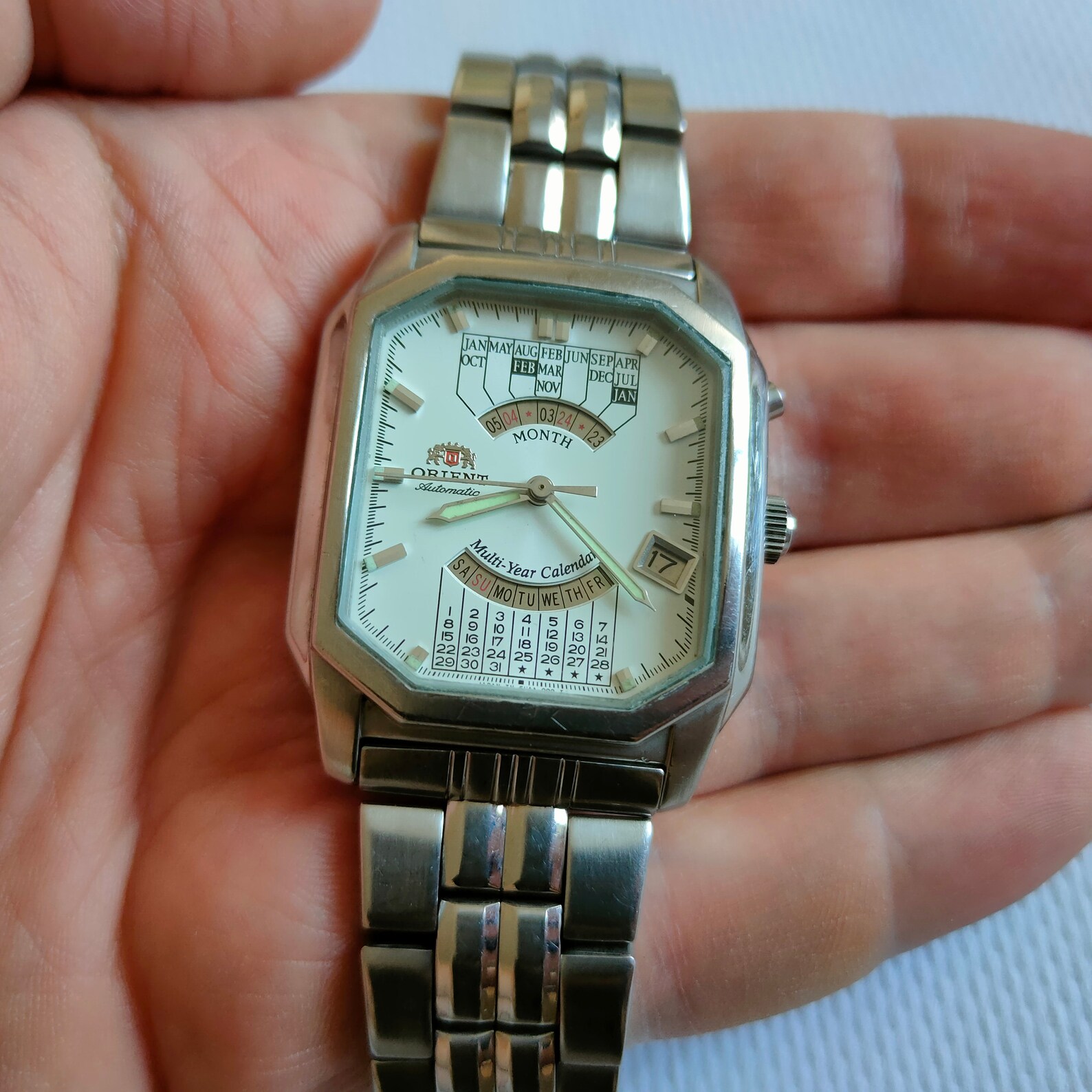 Vintage Orient College Watch, Perpetual Calendar Watch, Japan Watch ...