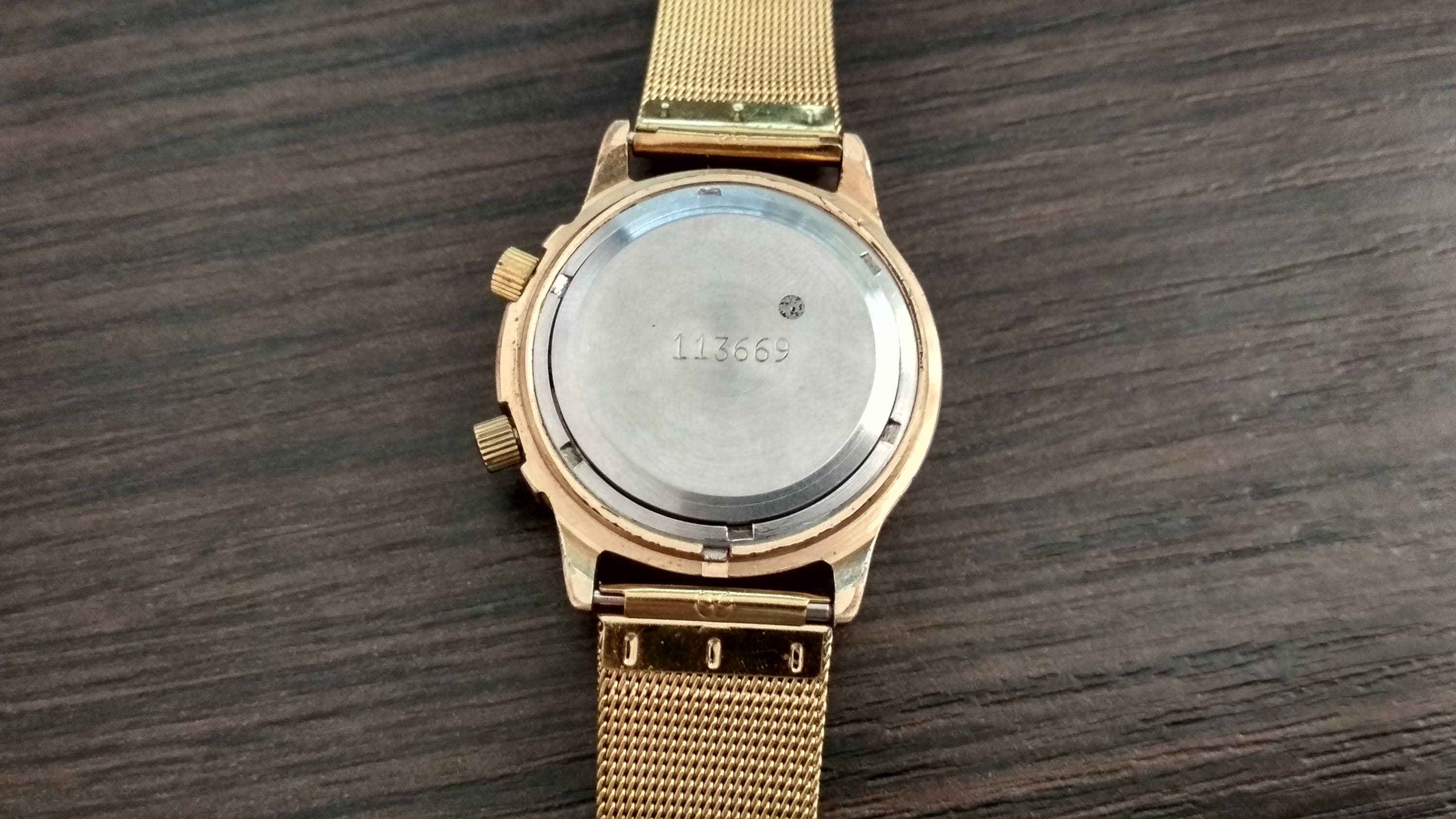 Poljot Signal watch with mechanical Alarm Gold plated case | Etsy