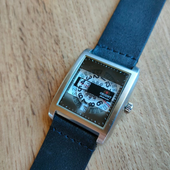 Rare Orient Jump Hour watch, square vintage orient, A… - Gem