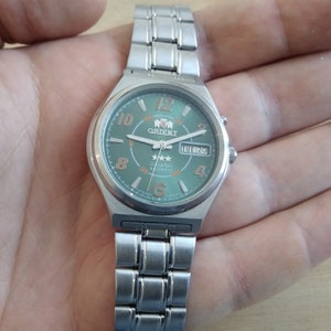 Vintage Orient Watch, Green Dial, Mechanical Automatic Watch, Japan ...