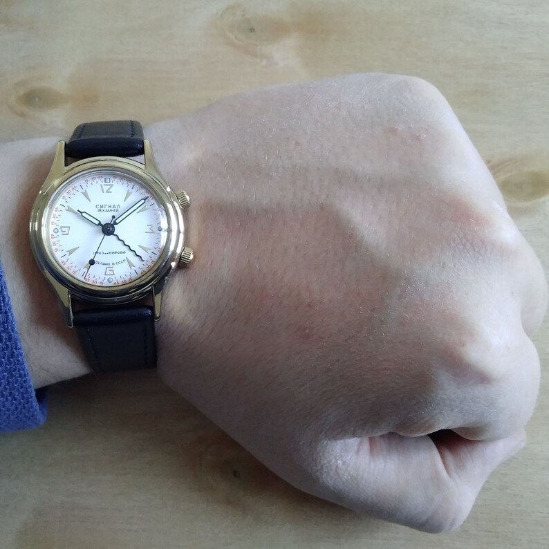 Poljot Signal Watch With Mechanical Alarm Rare Watch - Etsy