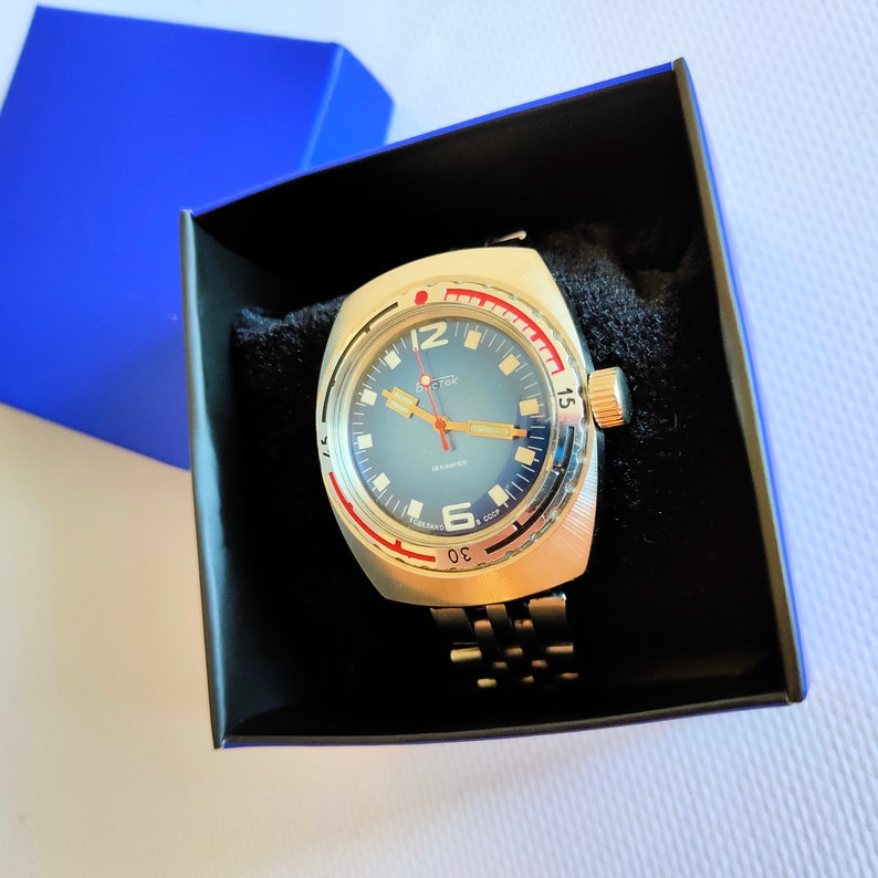 Rare Vostok Amphibian Watch Blue Watch Orologi Vostok - Etsy