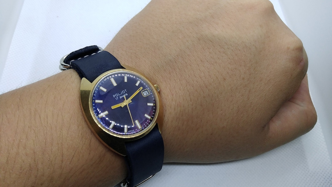 Rare Watch POLJOT, Soviet Watch, Blue Watch, Mens Watches, Mechanical ...