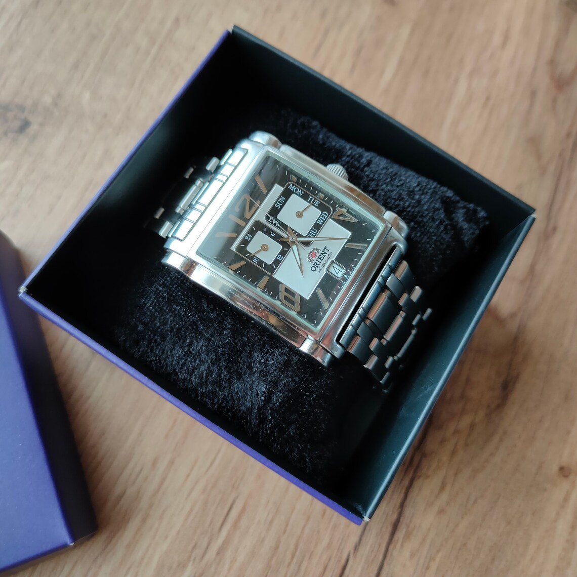 Orient Square Watch Vintage Orient Automatic Watch Day and - Etsy