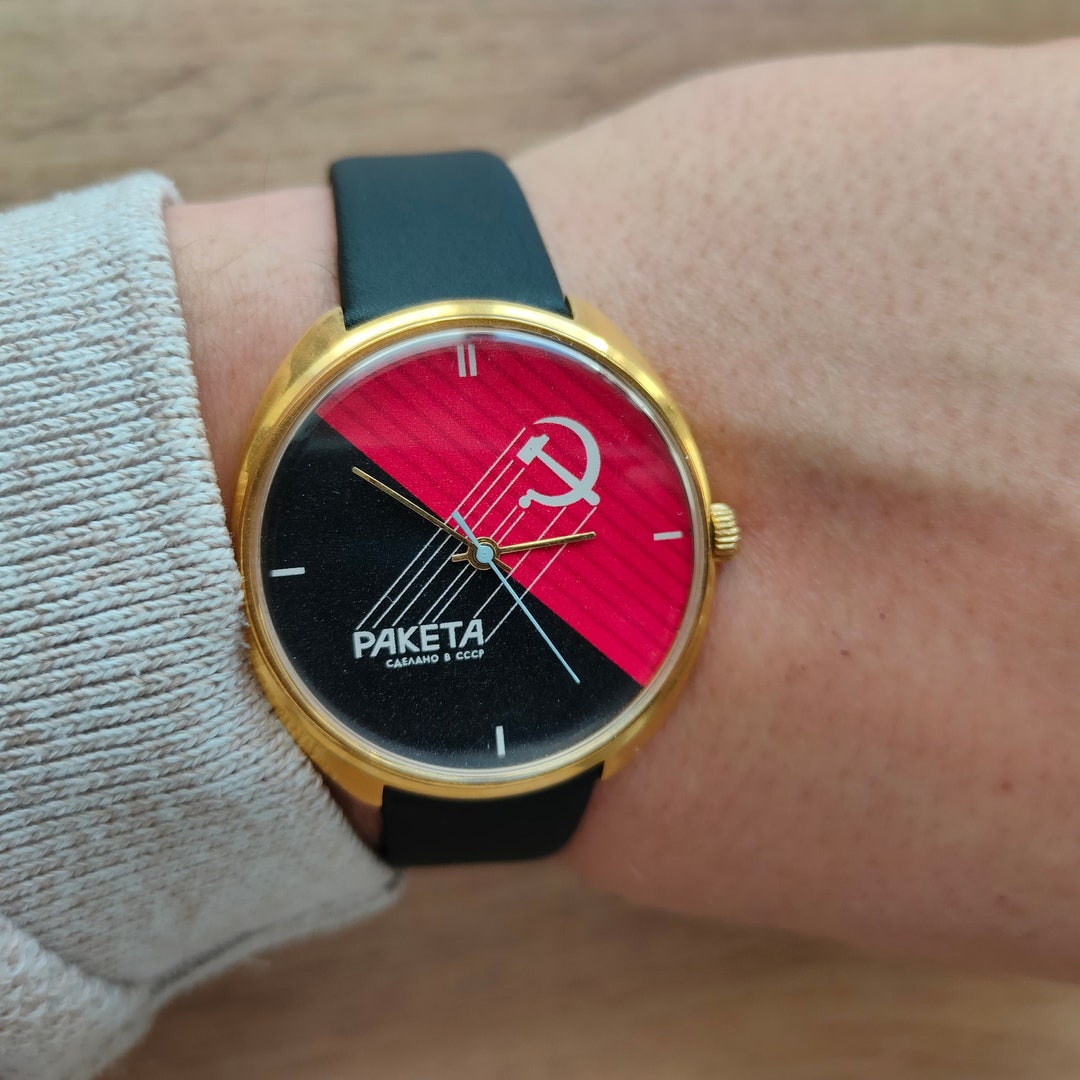 Raketa Watch Communism Propaganda, Soviet Watch, Vintage Mens Watch ...