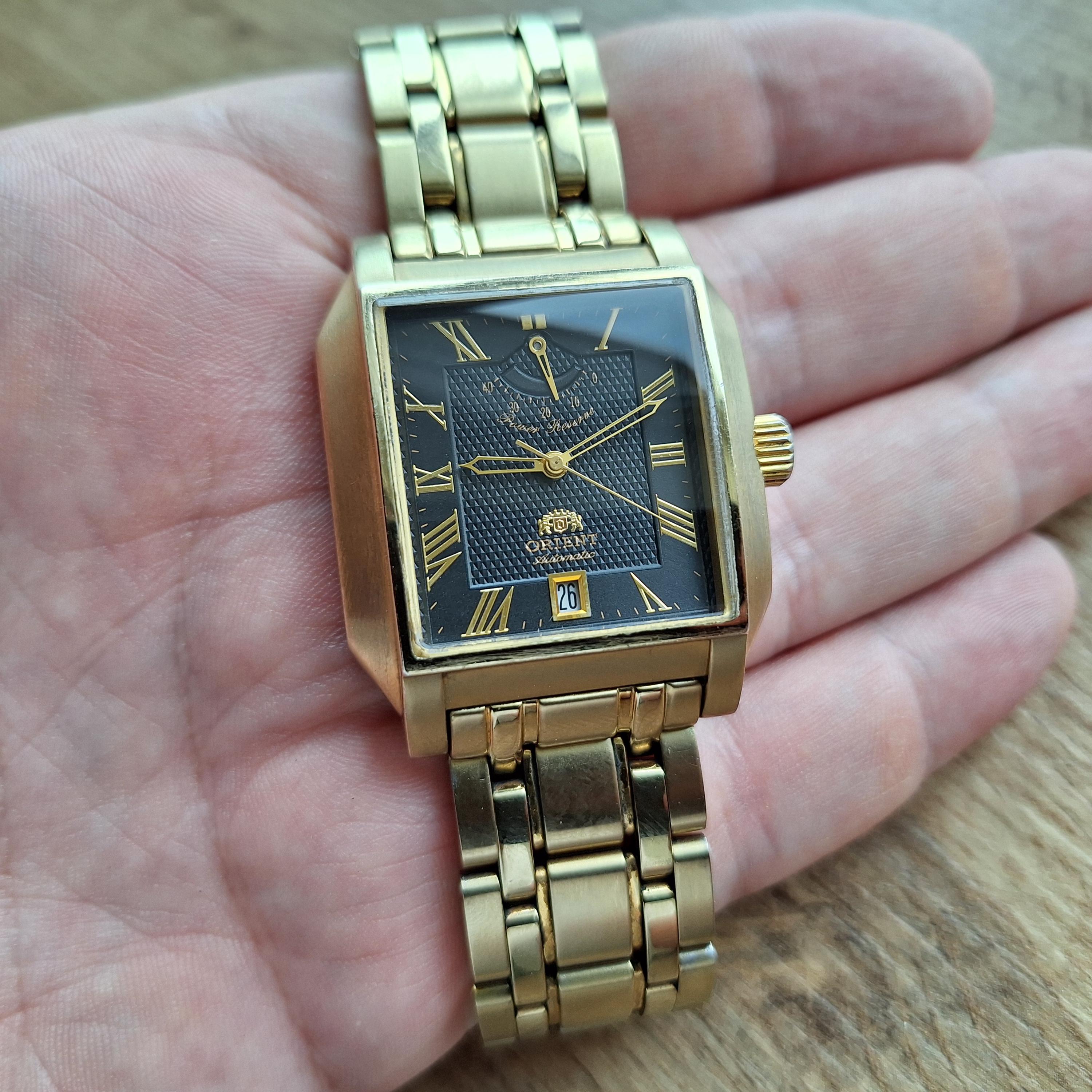 Orient Tank Power Reserve Watch, Square Orient Panzer Orient Tank Power Reserve Watch, Square Orient Panzer