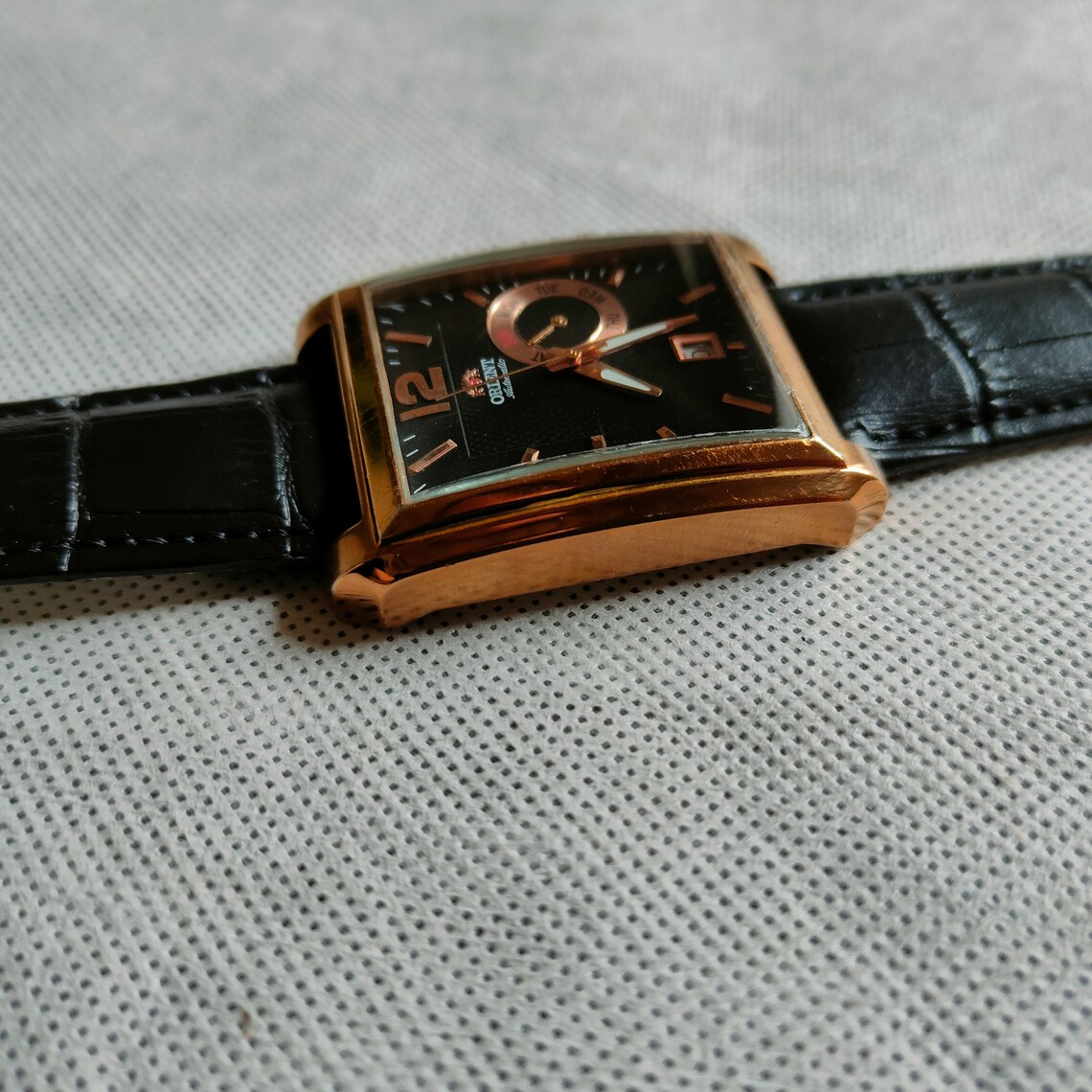 Orient Square Watch Vintage Orient Automatic Watch Day and - Etsy