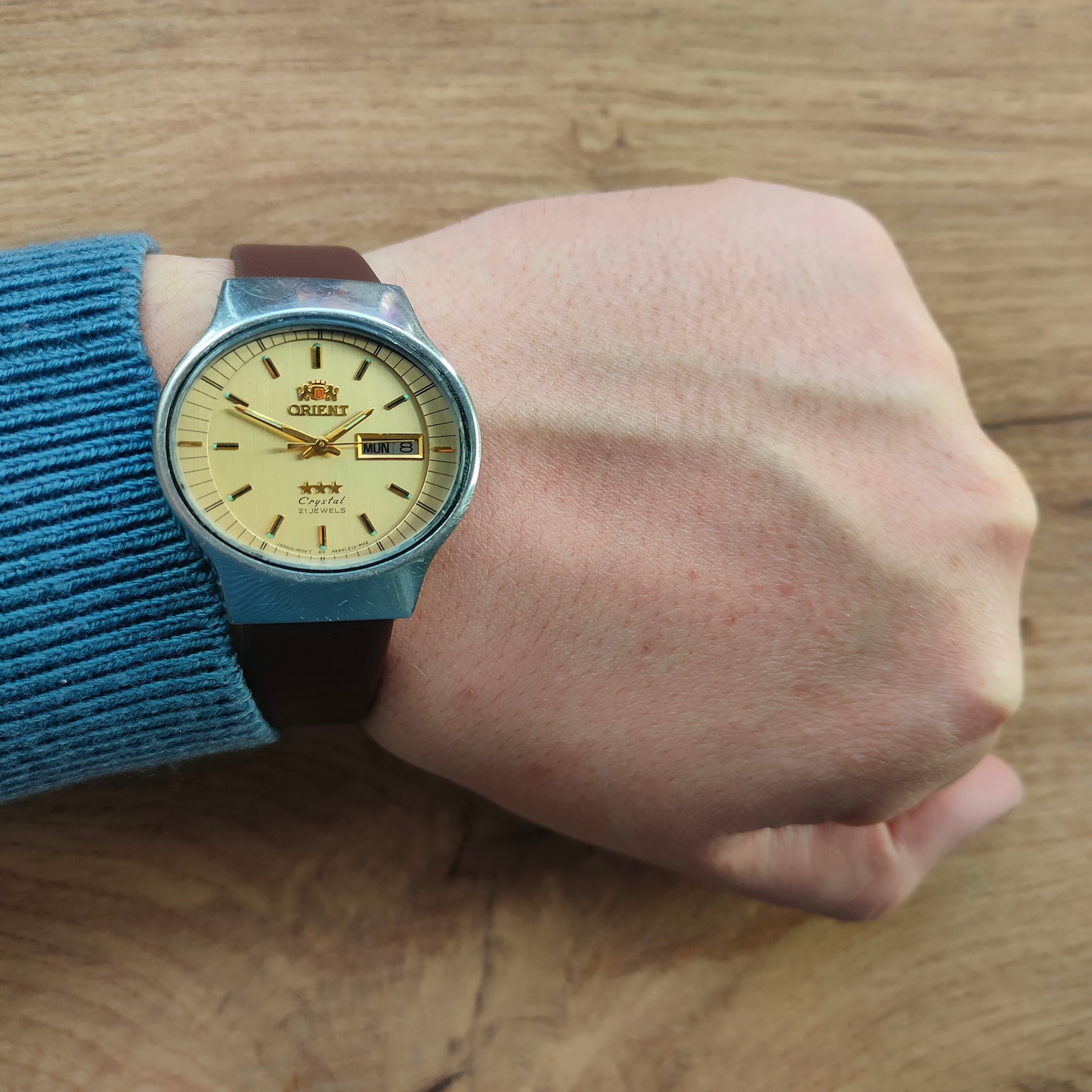 Vintage Orient Crystal Watch, Rare Model Orient Stadium, Automatic ...