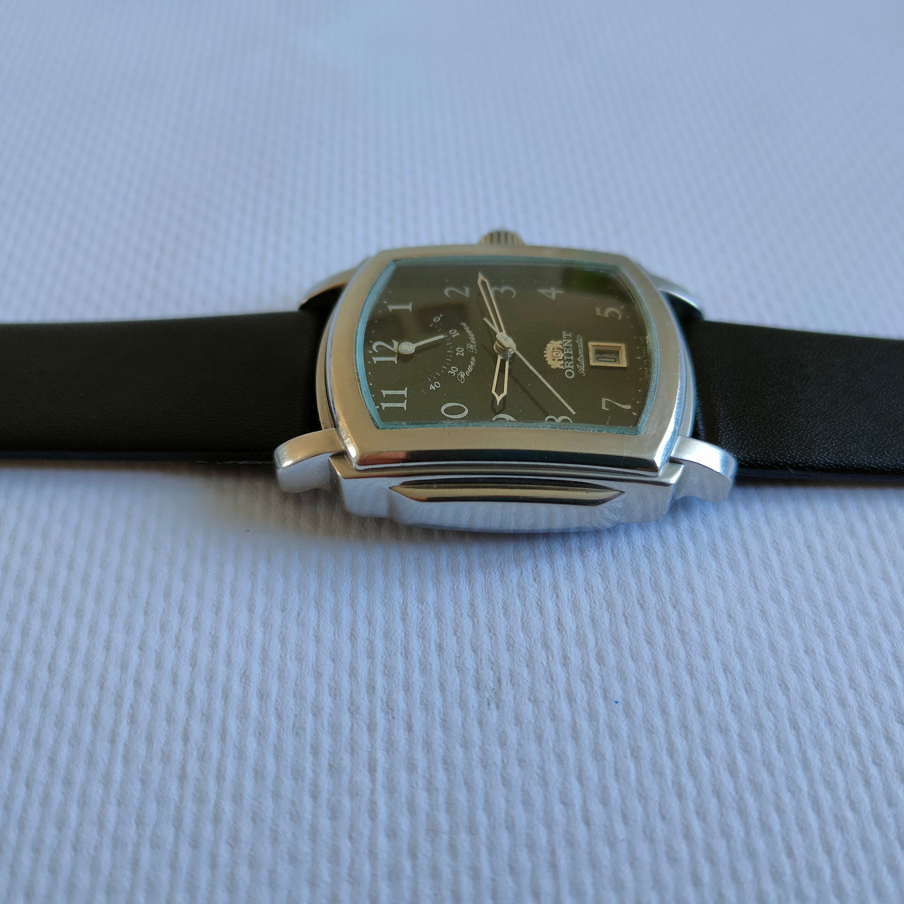 Orient Square Watch With Power Reserve Vintage Orient Watch - Etsy