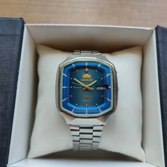 Rare Square orient watch, Blue watch, Vintage watch, … - Gem