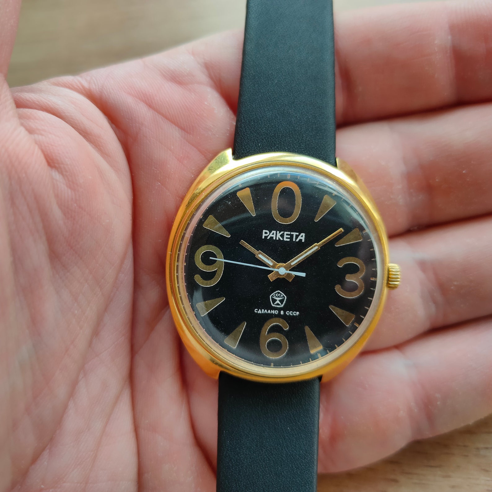 Raketa BIG ZERO Black Big Zero Rare Big Zero Soviet Watch - Etsy