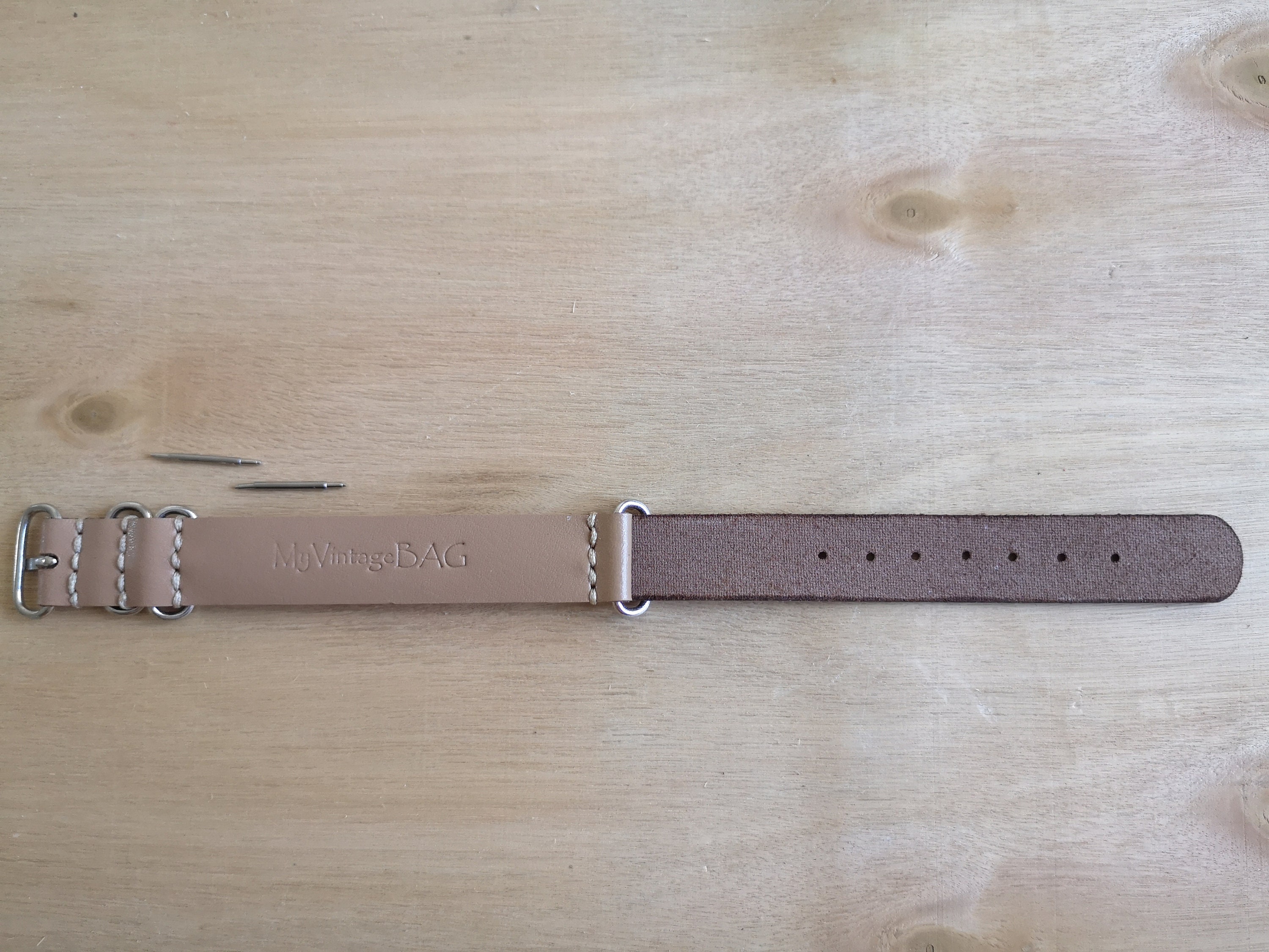 BEIGE Leather Military Strap Genuine Leather Band Zulu leather | Etsy