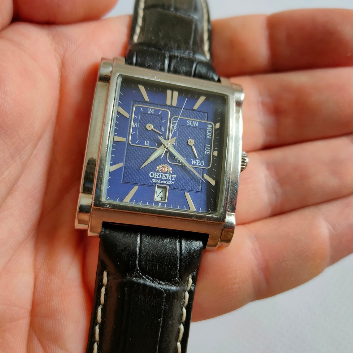 Orient Watch Square Orient Watch Blue Watch Vintage Watch - Etsy