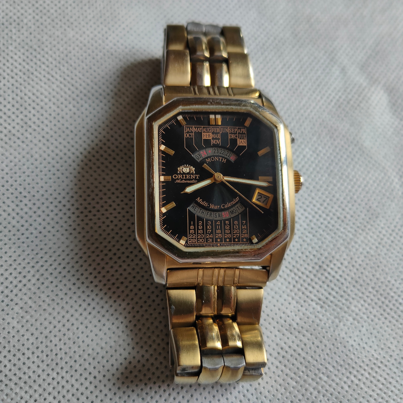 Vintage Orient College Watch, Perpetual Calendar Watch, Japan Watch ...